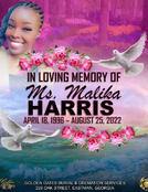 MS. MALIKA HARRIS - 2022 - Golden Gates Burial & Cremation Services LLC