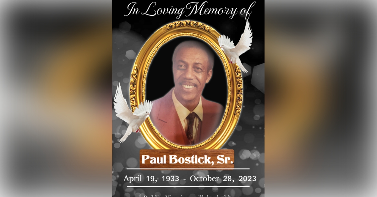 Obituary information for Paul Bostick, Sr.