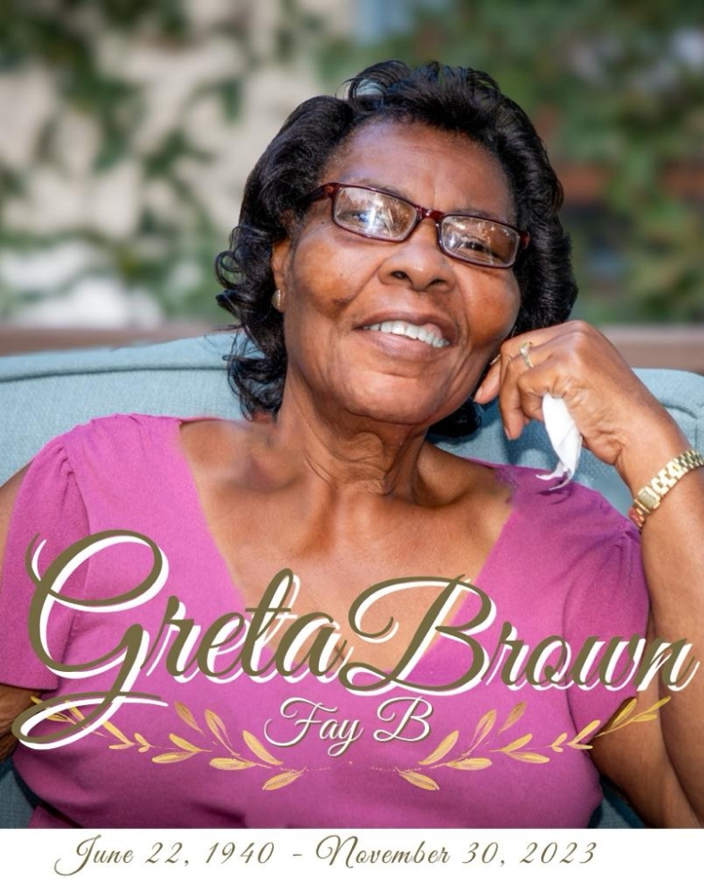 Greta Elaine-Patricia Brown - 2023 - Wellington Funeral Home