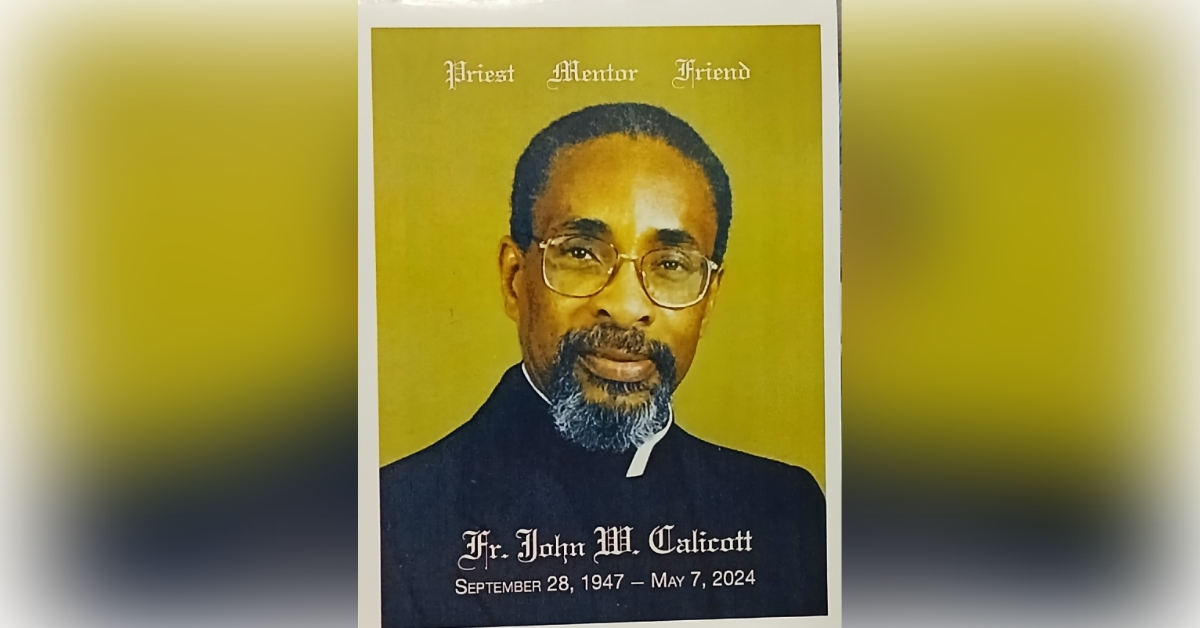 Obituary information for John Calicott