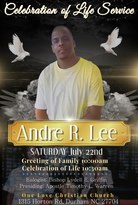 Andre RaShad Lee - 2023 - RDU Cremations