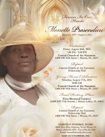 MONETTE PRESENDIEU Obituary - 2024 - Samuels Funeral Home