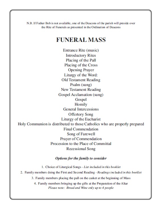 Catholic Memorial Service Readings